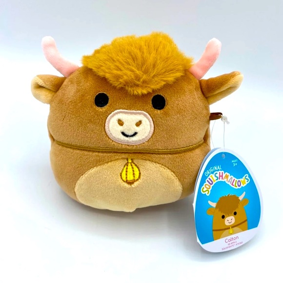 Squishmallows | Other | Nwt Squishmallow 45 Calton Highland Cow Ox Bull ...